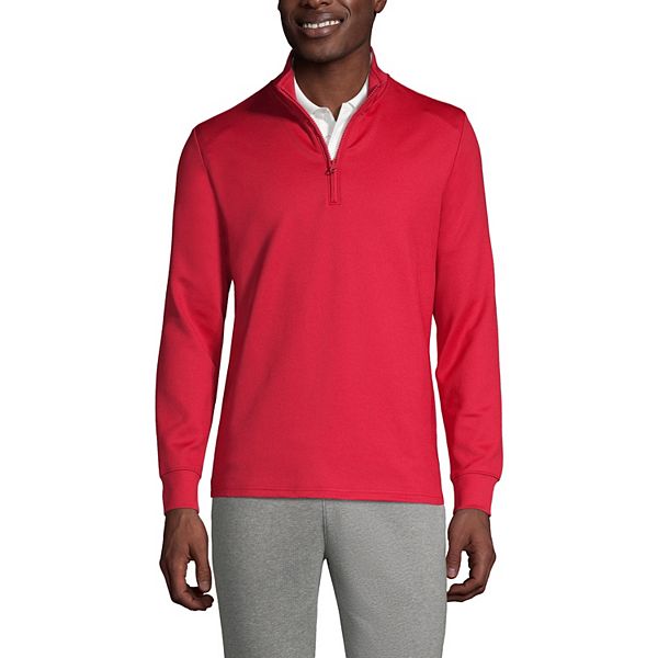 Men's Lands' End School Uniform Quarter Zip Pullover Sweatshirt