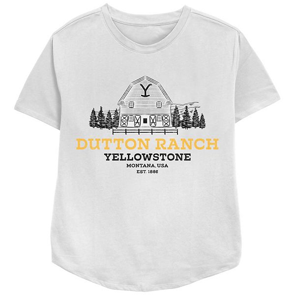 Women's Yellowstone Dutton Ranch Barn Relaxed Fit Graphic Tee
