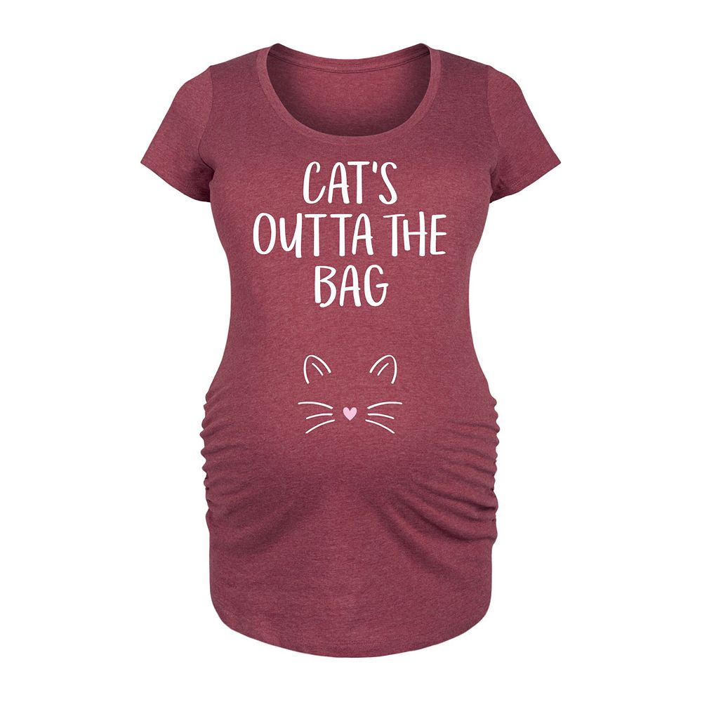 Maternity Cat's Outta The Bag Graphic Tee