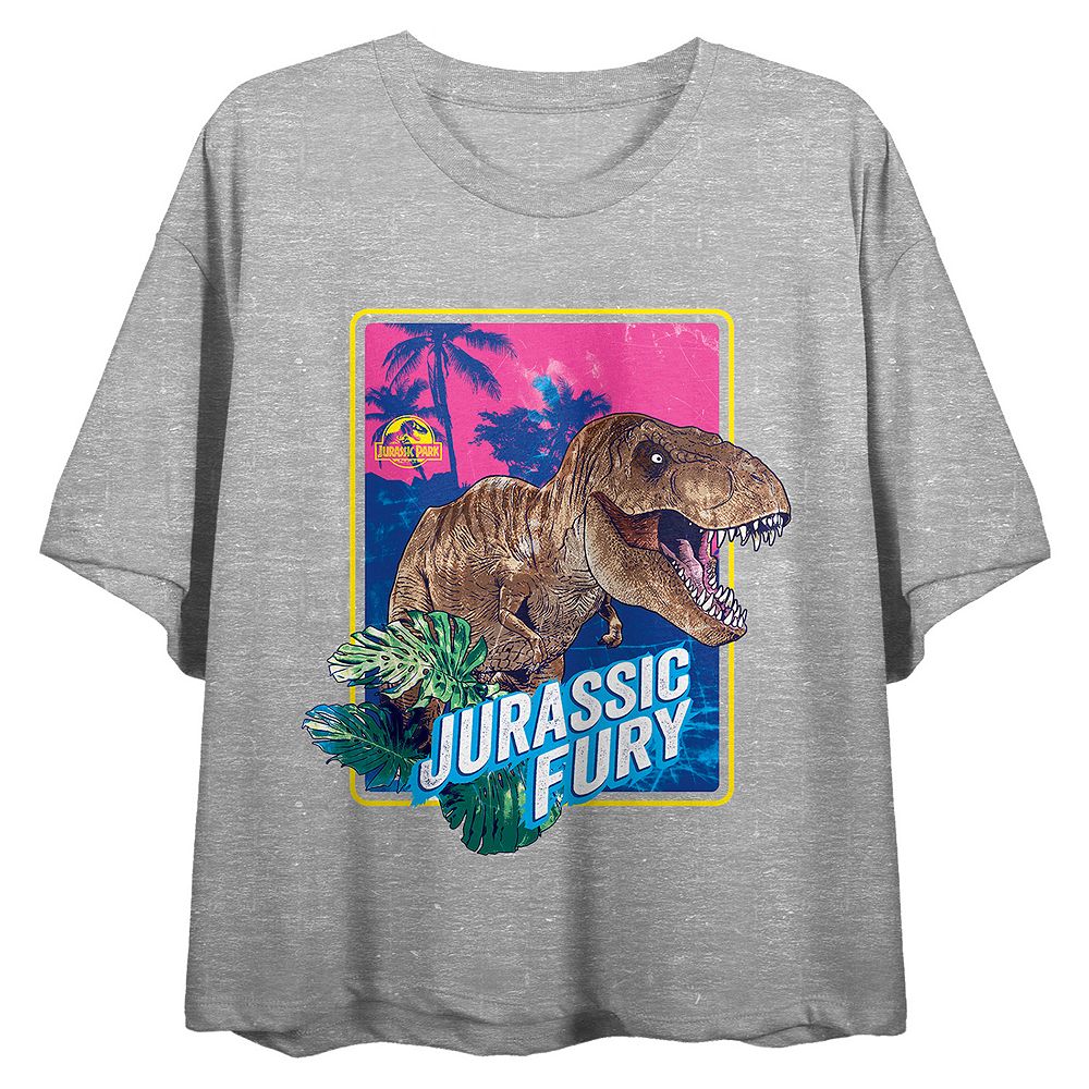 Juniors' Bioworld Jurassic World T-Rex Fury Faded Print Short Sleeve ...