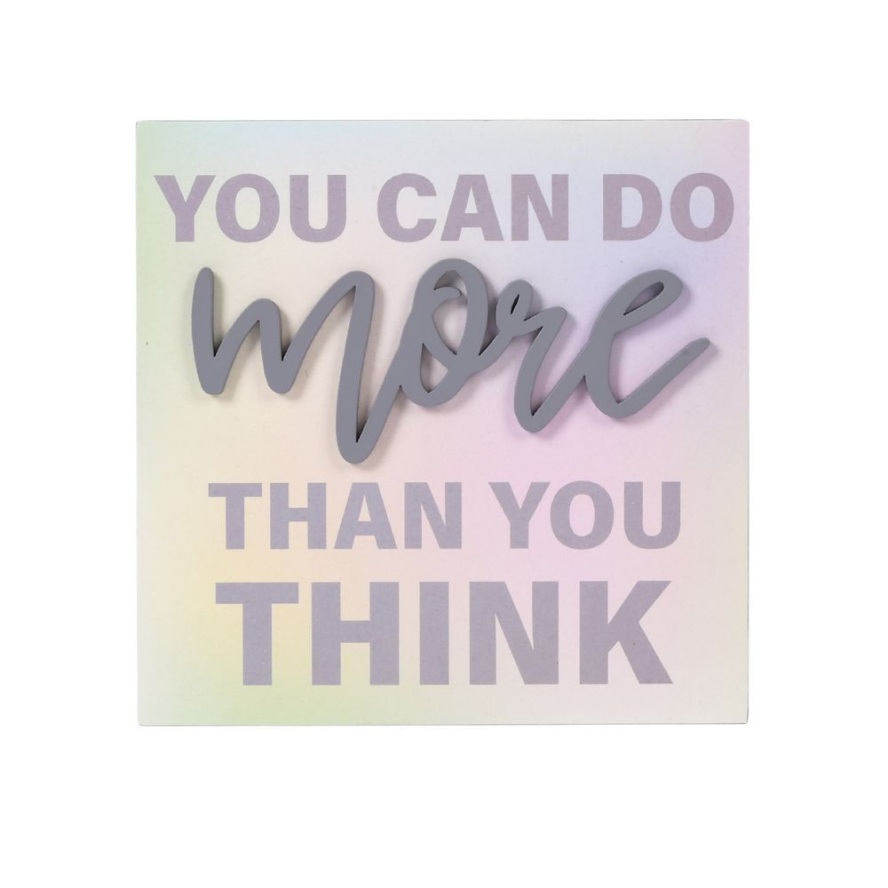 You Can Do More Than You Think Inspirational Caption Box Table Decor