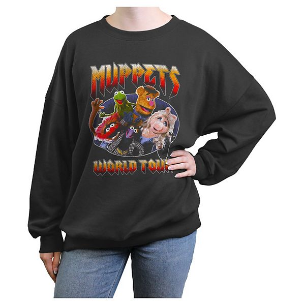 Juniors' Muppets World Tour Poster Graphic Fleece