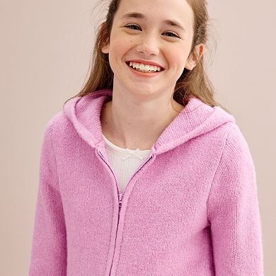 Girls 6-20 SO® Full Zip Sweater Hoodie in Regular & Plus Size