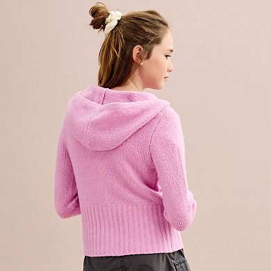 Girls 6-20 SO® Full Zip Sweater Hoodie in Regular & Plus Size