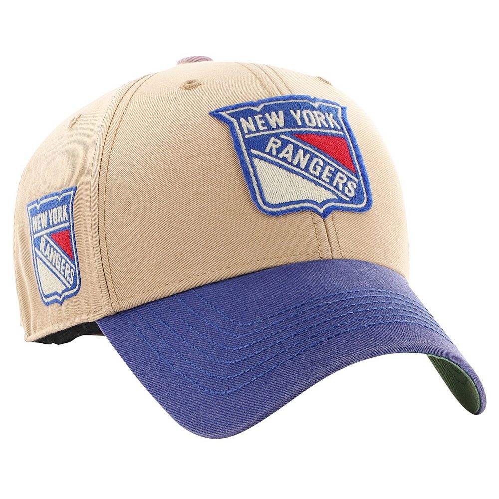 Men's '47 Khaki/Blue New York Rangers Dusted Sedgwick MVP Adjustable Hat