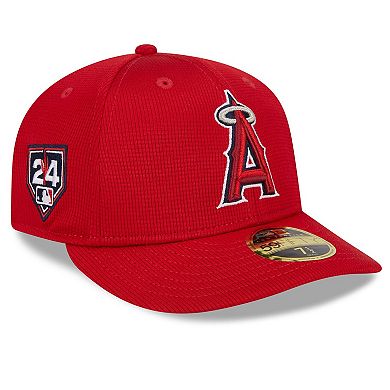 Men's New Era Red Los Angeles Angels 2024 Spring Training Low Profile ...