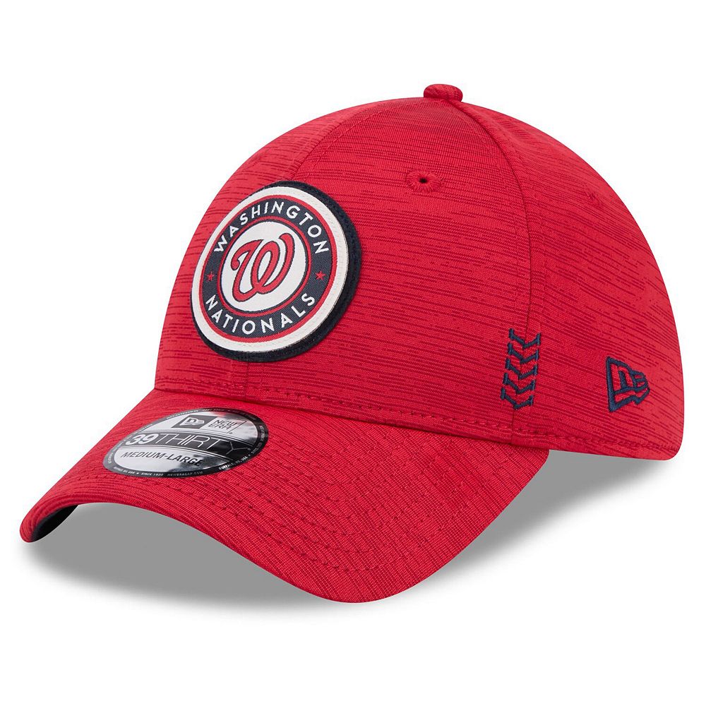 Men's New Era Red Washington Nationals 2024 Clubhouse 39THIRTY Flex Fit Hat