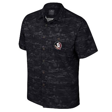 Men's Colosseum Black Florida State Seminoles Ozark Button-Up Shirt