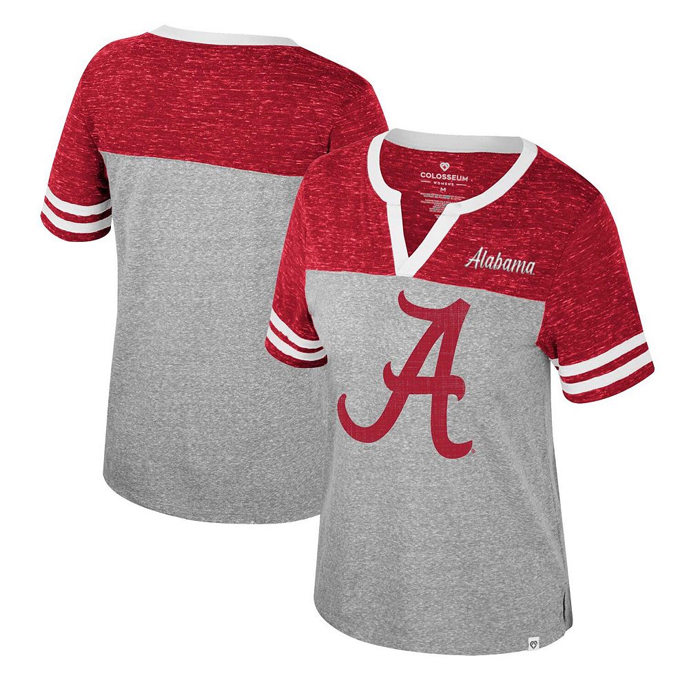 Women's Colosseum Heather Gray Alabama Crimson Tide Kate Colorblock ...