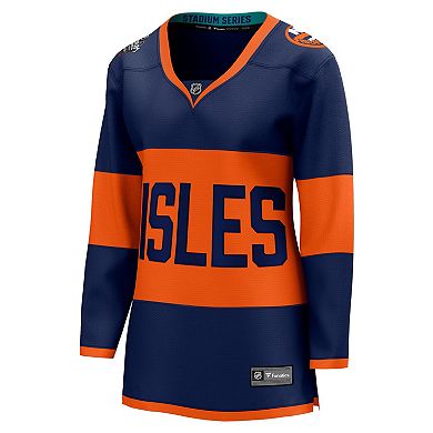 Women's Fanatics Branded Navy New York Islanders 2024 NHL Stadium Series Breakaway Jersey