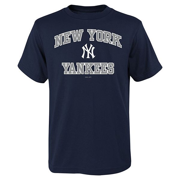 Youth Fanatics Branded Navy New York Yankees Heart And Soul T Shirt