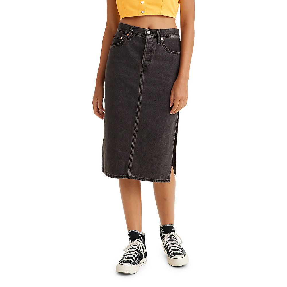 Women's Levi's® Denim Side Slit Midi Jean Skirt
