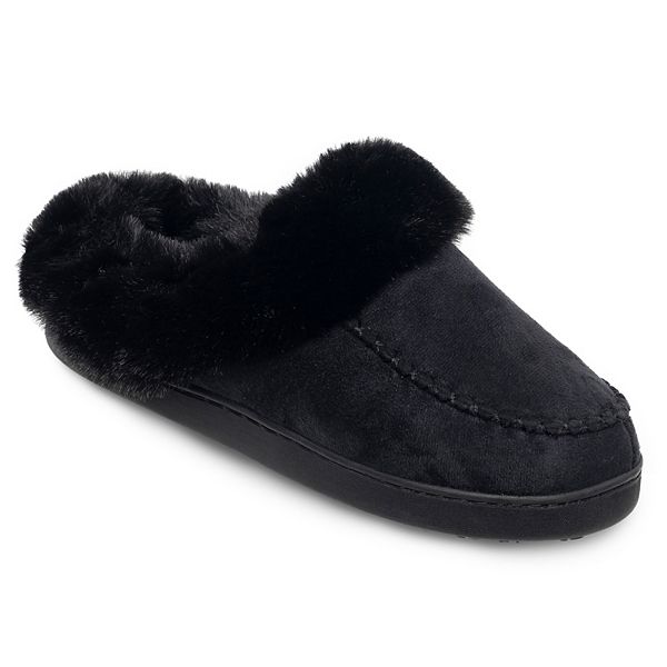 Cuddl Duds® Microsuede with Moccasin Stitch Women's Clog Slippers