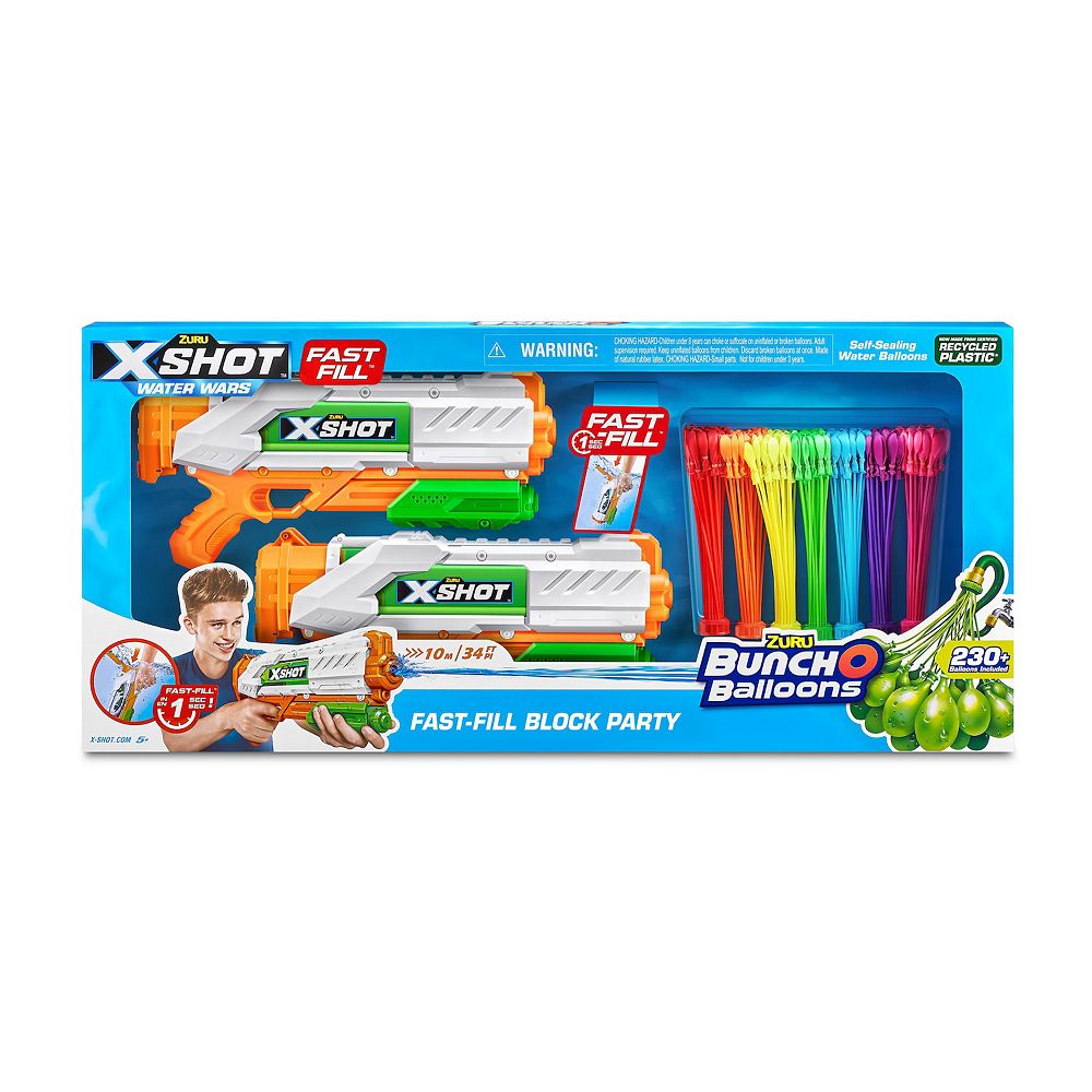 Fast Fill Block Party Medium Fast Fill Water Guns and Bunch of Balloons ...