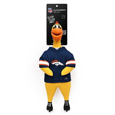 NFL Broncos Rubber Chicken Pet Toy