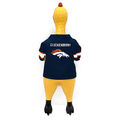 NFL Broncos Rubber Chicken Pet Toy