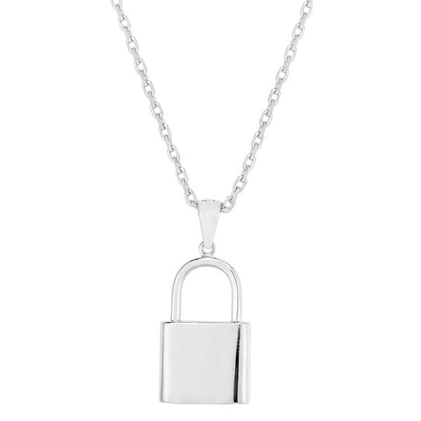 Sunkissed Sterling Lock Necklace