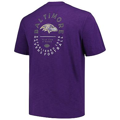 Men's Profile Purple Baltimore Ravens Big & Tall Two-Hit Throwback T-Shirt