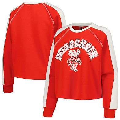 Women's Gameday Couture Red Wisconsin Badgers Blindside RaglanÂ Cropped ...