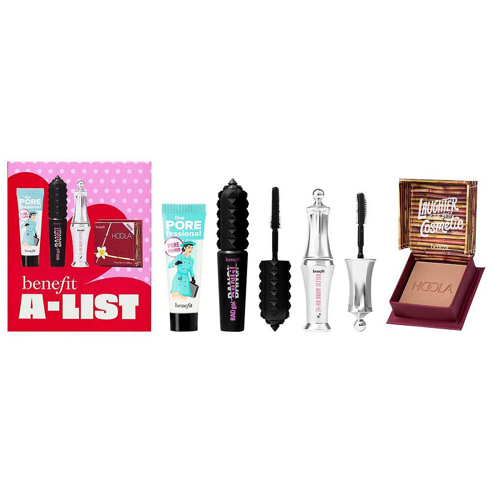 Benefit Cosmetics A-List Bestsellers Mini Mascara, Brow Gel, Bronzer ...