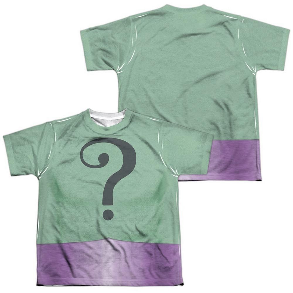 Batman Classic Tv Riddler Uniform Short Sleeve Youth Poly Crew T-shirt
