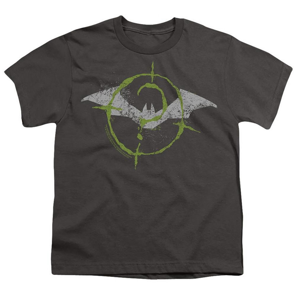 The Batman (2022) Scribbles Bat Logo Short Sleeve Youth T-shirt
