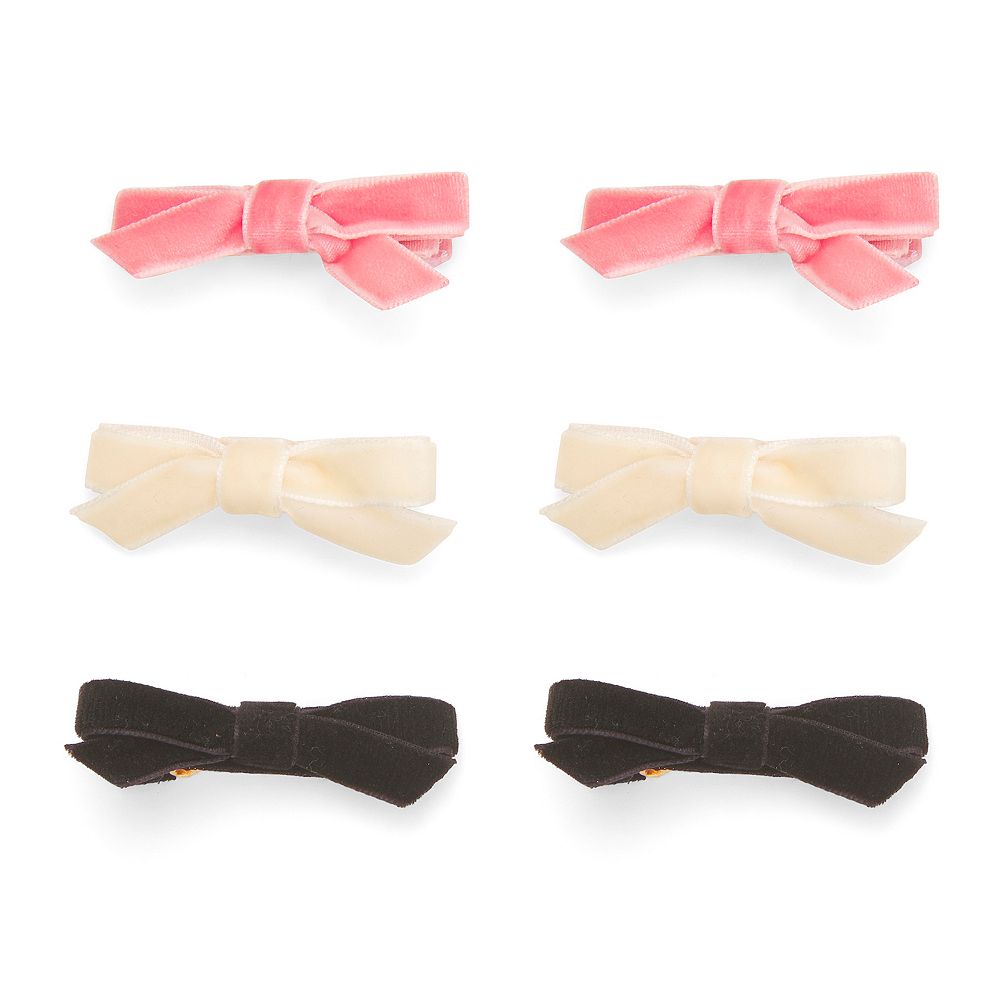 Small Velvet Bow Hair Clips
