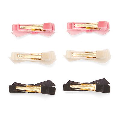 Small Velvet Bow Hair Clips