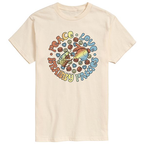Men's SpongeBob SquarePants Peace Love Graphic Tee