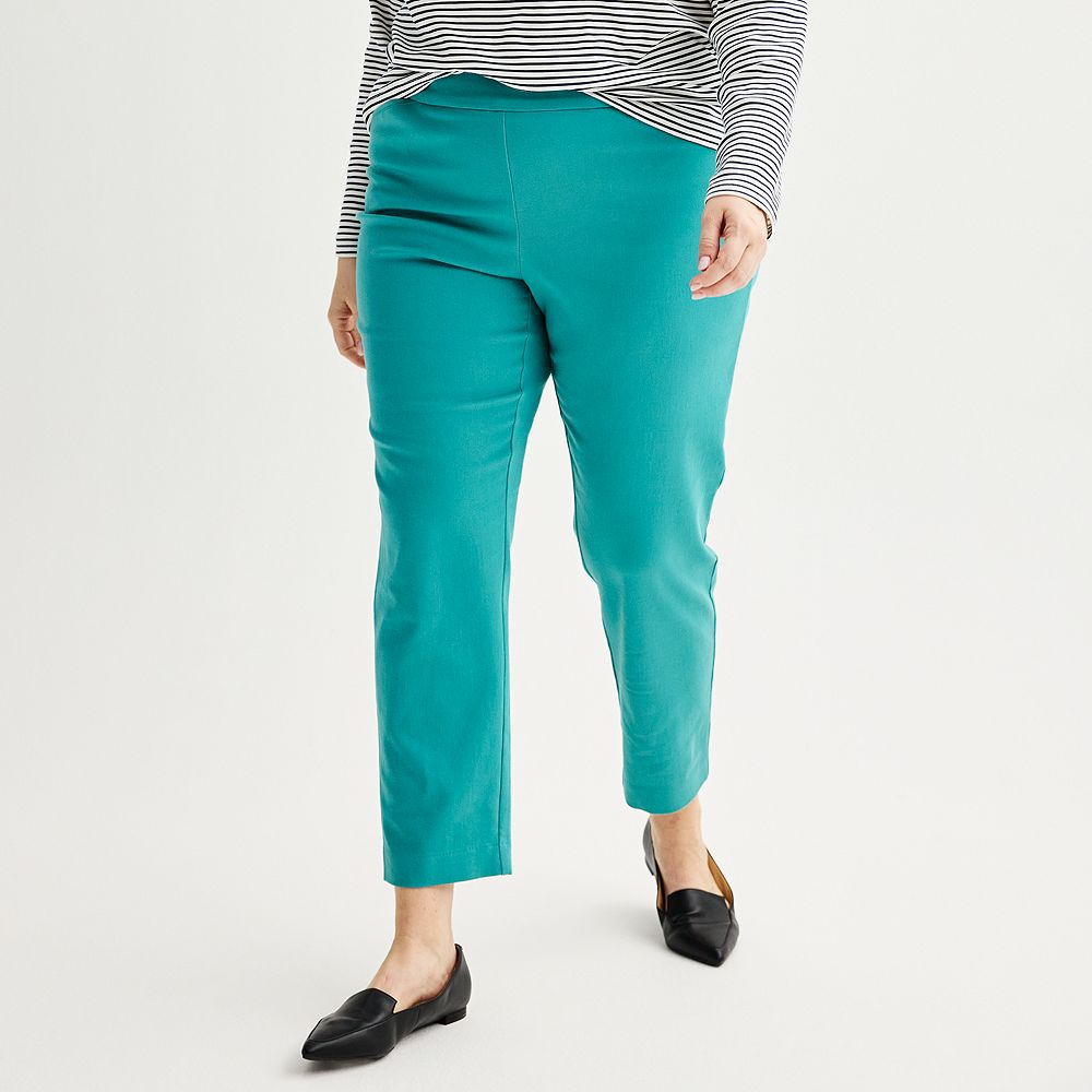 Plus Size Women's Croft & Barrow® Effortless Stretch Pull-On Straight ...