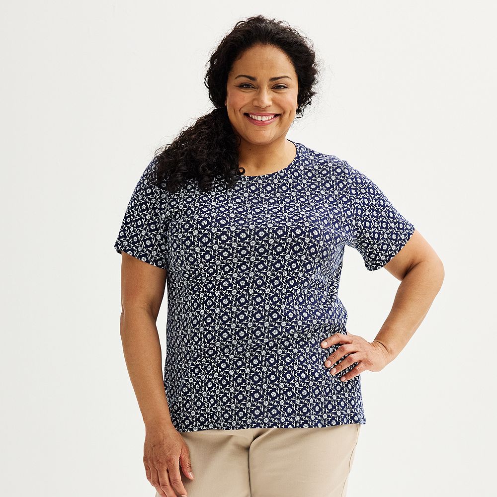 Plus Size Croft & Barrow® Essential Crewneck Tee