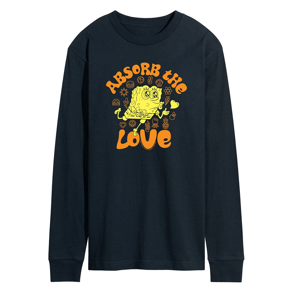Men's SpongeBob SquarePants Absorb The Love Long Sleeve Graphic Tee