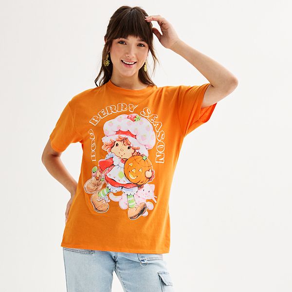 Juniors' Strawberry Shortcake Boo Berry Season Oversized Graphic Tee
