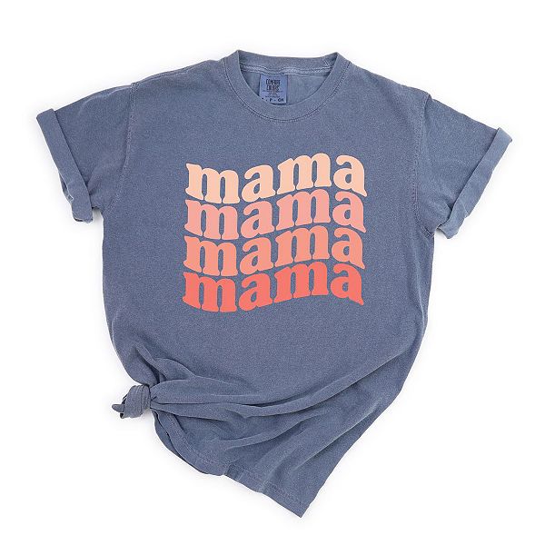 Retro Mama Wave Garment Dyed Tees