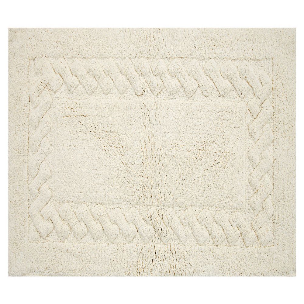 Cotton Chain Bath Rug with Non-Skid Backing, Soft & Absorbent, Machine ...