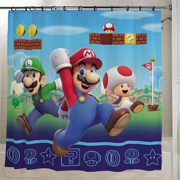 Nintendo Super Mario Bros Classic Level Shower Curtain