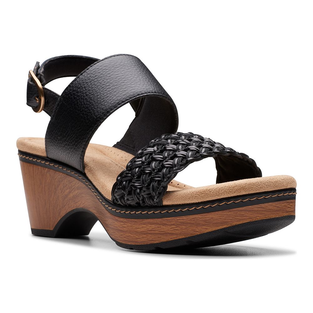 Clarks® Seannah Step Women's Leather Wedge Sandals
