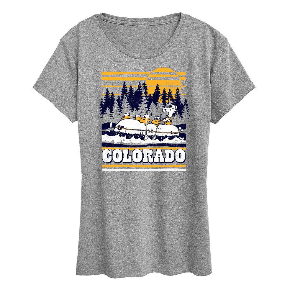 Women's Peanuts Snoopy & Woodstock Colorado Rafting Graphic Tee