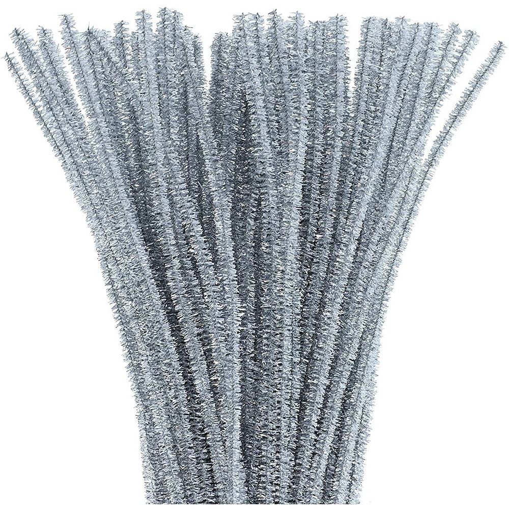 Juvale Silver Chenille Stems Pipe Cleaners For Diy Crafts (500 Count)
