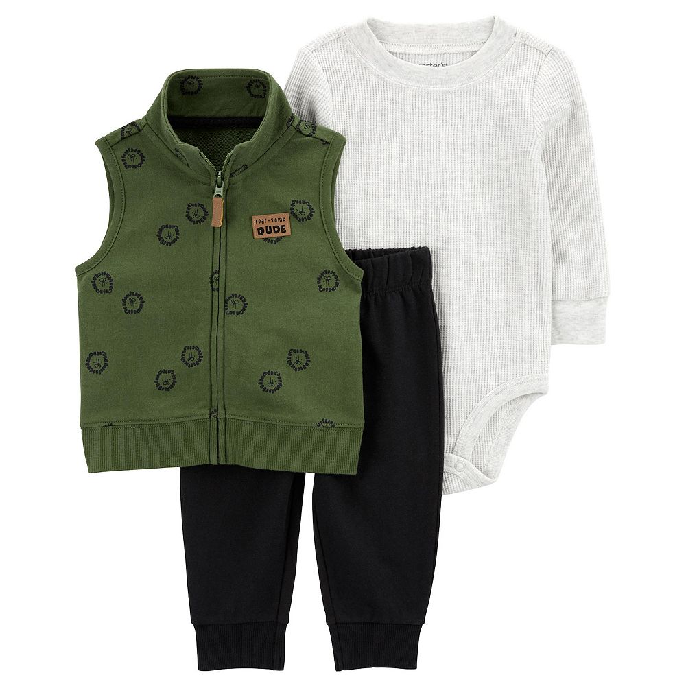 Baby Boy Carter's 3-Piece Lion Little Vest Set