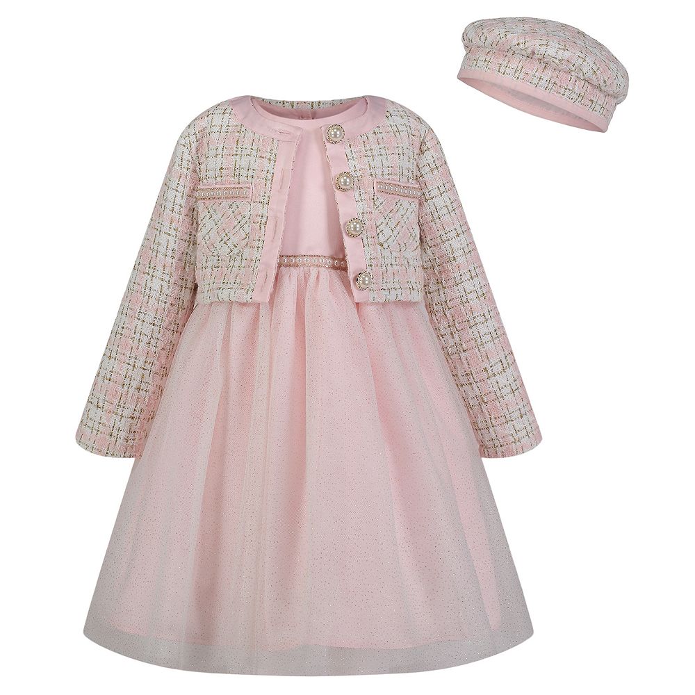 Baby Toddler Girl Blueberi Boulevard Fit Flare Dress Tweed Jacket