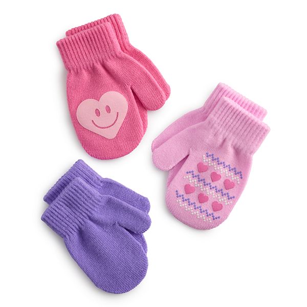 Infant & Toddler Girl Addie & Tate 3-Piece Mitten Set