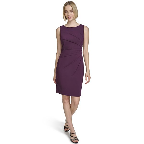 Women's Andrew Marc Sleeveless Ruched Sheath Dress