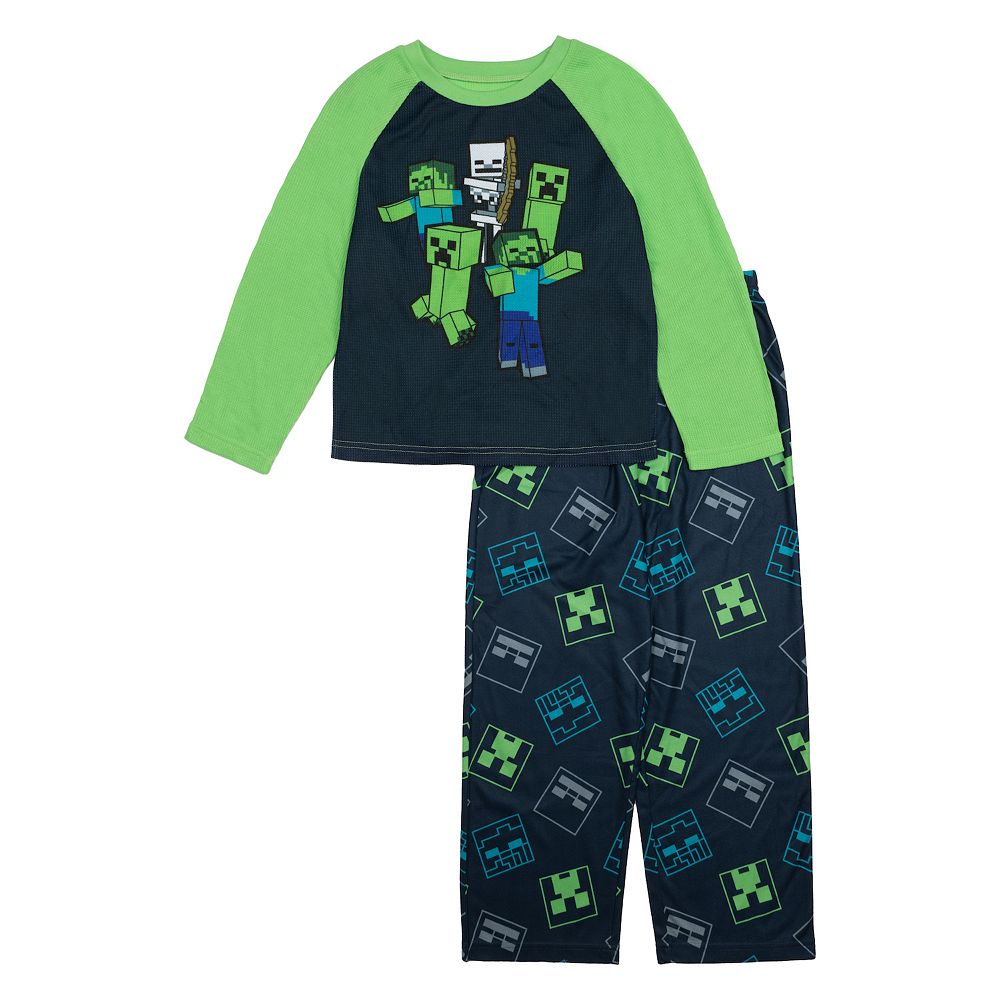 Boys 6-12 Minecraft Mobs 2-Piece Pajama Set