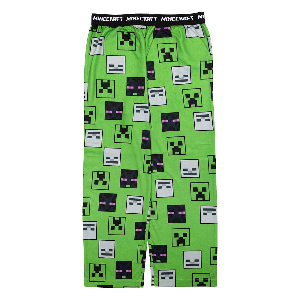 Boys 4-20 Minecraft Mob Head Toss Allover Print Pajama Pants in Regular ...