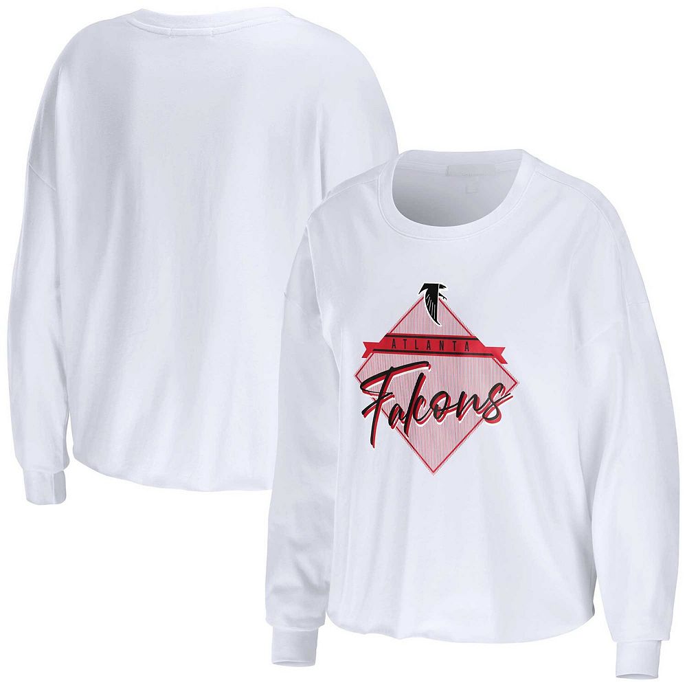 Women's WEAR by Erin Andrews White Atlanta Falcons Domestic Cropped ...