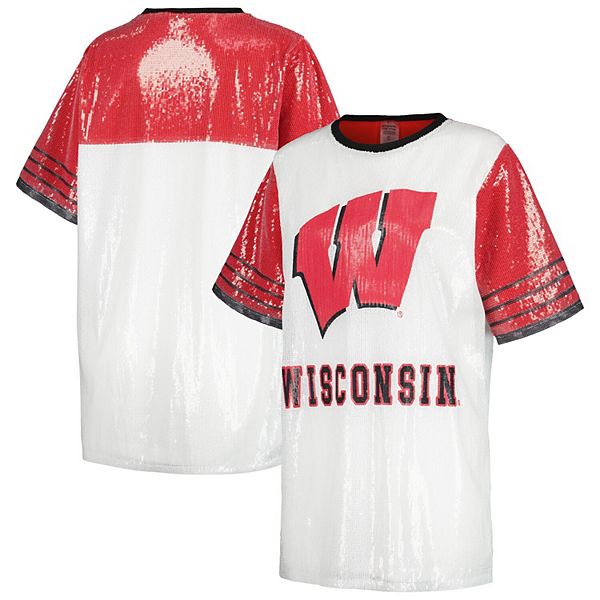 Women's Gameday Couture White Wisconsin Badgers Chic Full Sequin Jersey ...