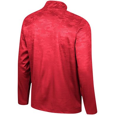 Men's Colosseum Red Maryland Terrapins The Machine Half-Zip Jacket