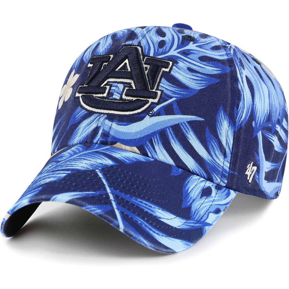 Men's '47 Navy Auburn Tigers Tropicalia Clean Up Adjustable Hat