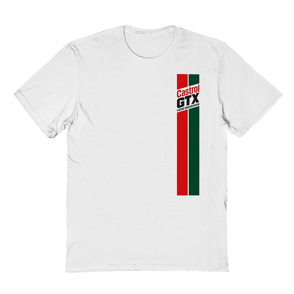 Men's Castrol Box Racing Stripe Graphic Tee